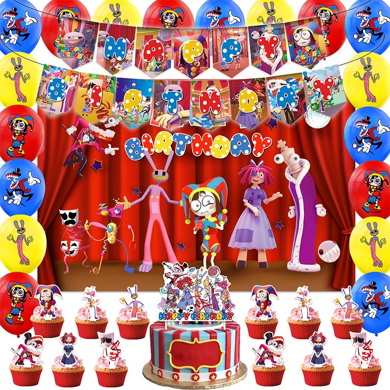 The Amazing Digital Circus Kids Birthday Party Decorations Banner ...