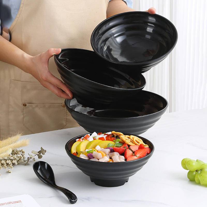 Japanese Black Ramen Noodles Bowl Rice Noodle Doup Bowl Large Bowl ...
