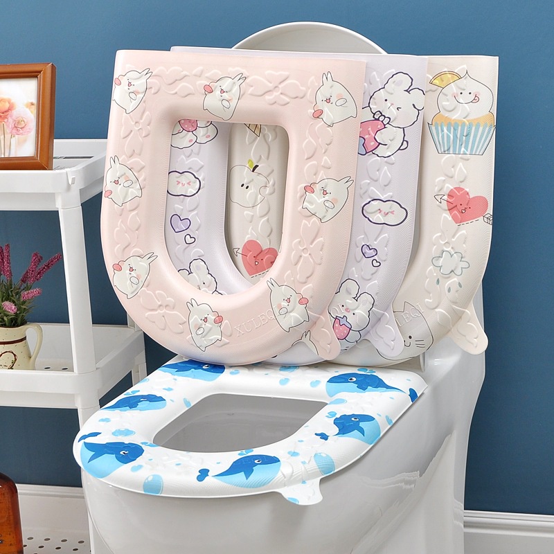 Waterproof Soft Toilet Seat Cover Washable Sticker Foam Toilet Cover EVA Toilet Cushion Sticker Bathroom Closestool Protector Shopee Singapore