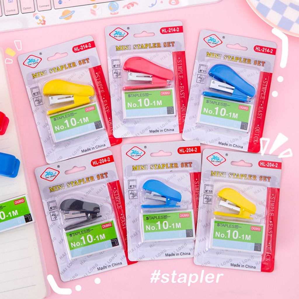 Mini Stapler Set Student Cute Small Stapler Minimalist Office Supplies ...