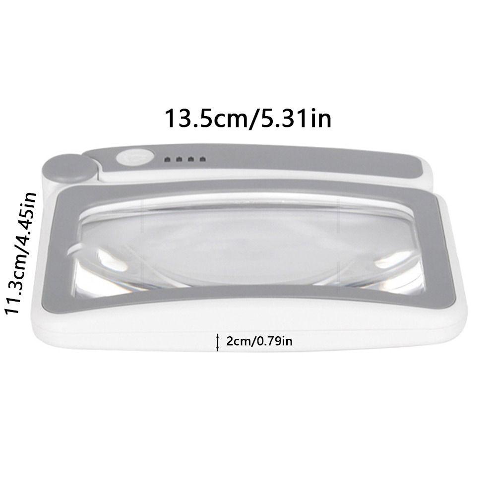 TAYLOR1 Magnifying Glass with Light, Handheld Square Large Page ...