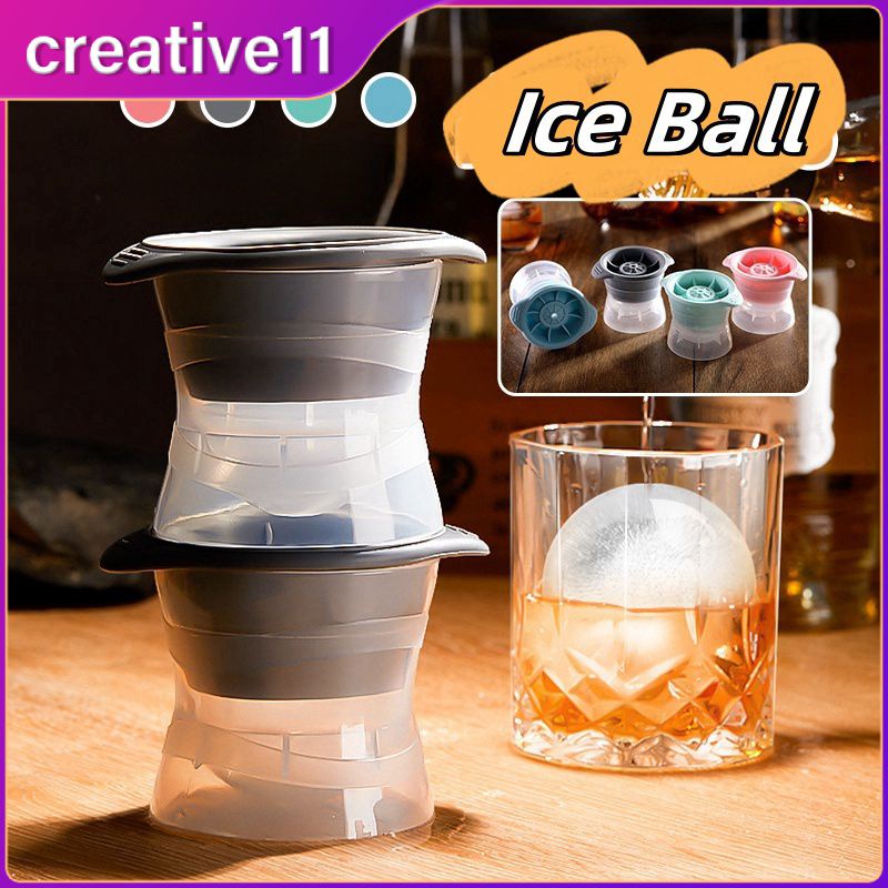 Round Ice Ball Mold Whiskey Cocktail Beverage Food Grade Diy Sphere Ice ...