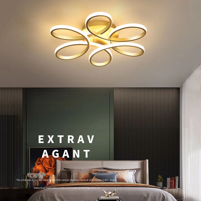 lampu siling Modern Flower Center Light Living Room Ceiling Light With ...