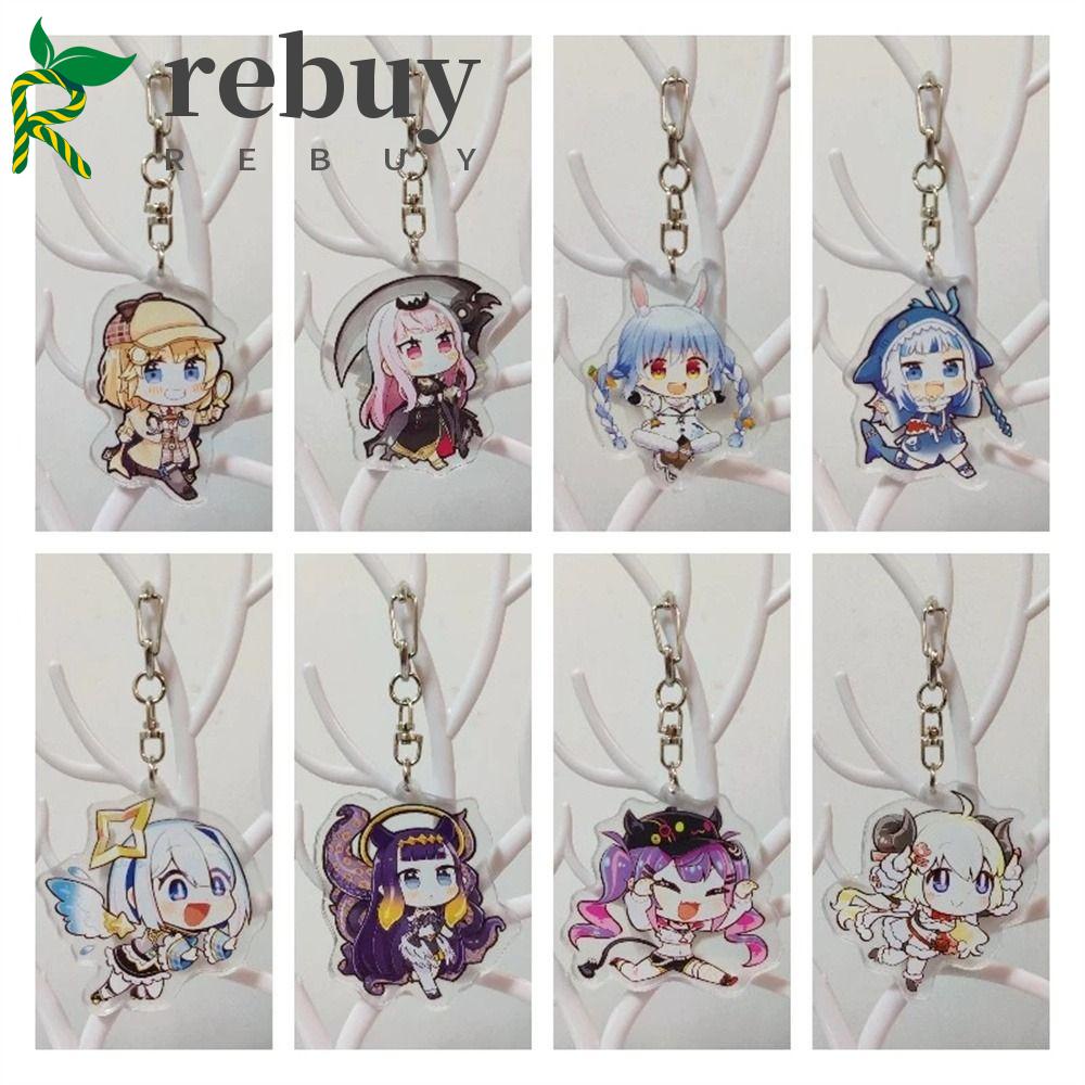 REBUY Hololive Key Chain 6cm Kawaii Vtuber Watson Amelia Murasaki Shion ...