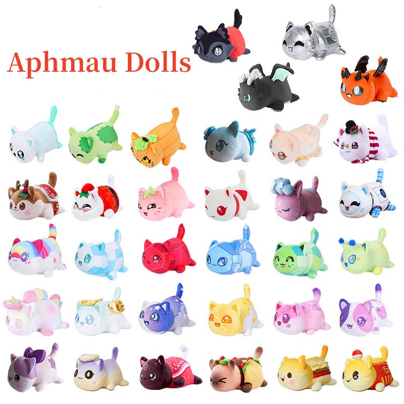Mee Meows Aphmau cat Plush Doll Coke French Fries Burgers Bread ...