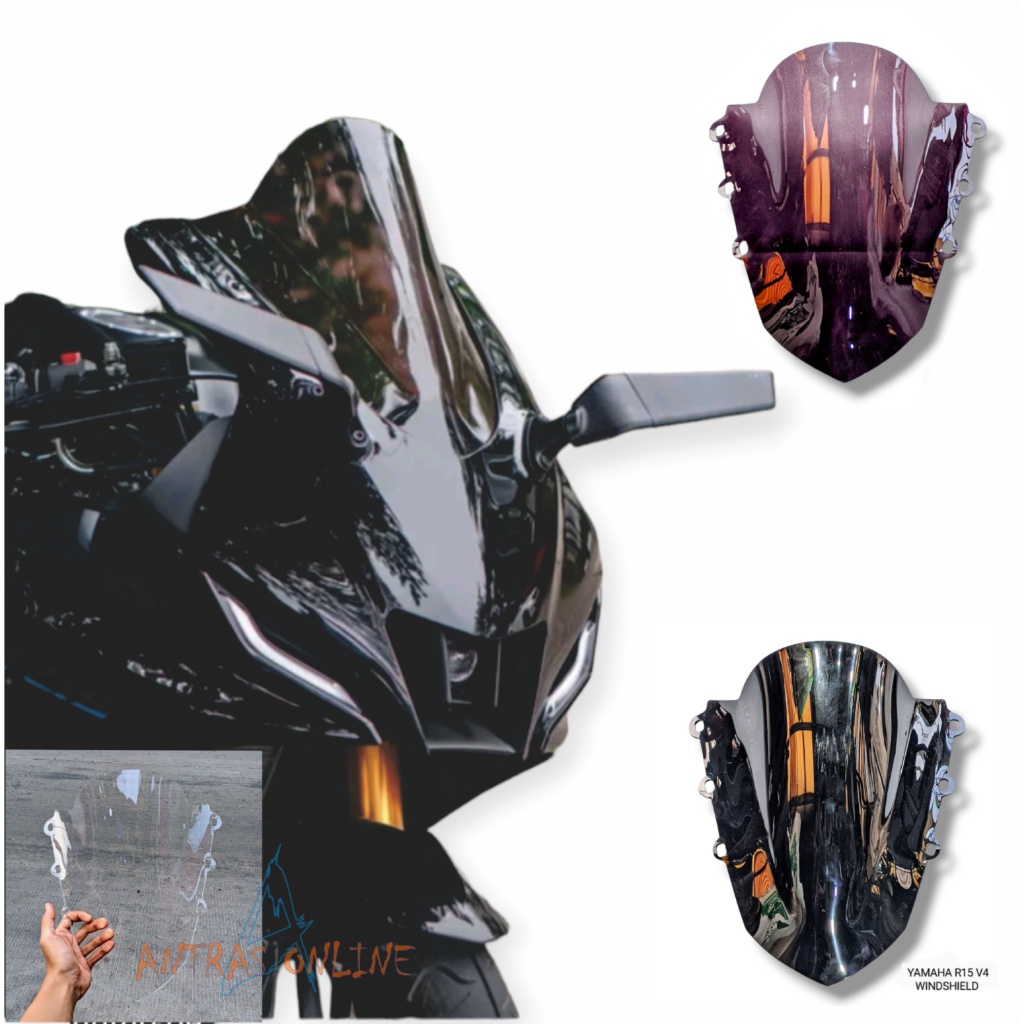 Whindshield Yamaha R15 V4 visor Yamaha R15 V4 Jenong model Clear Riben ...