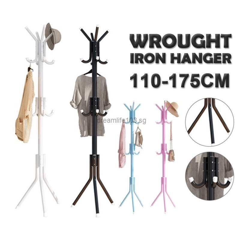 12 Hooks Steel Clothes Rack / Cloth Hanger Stand / Standing Hooks for ...