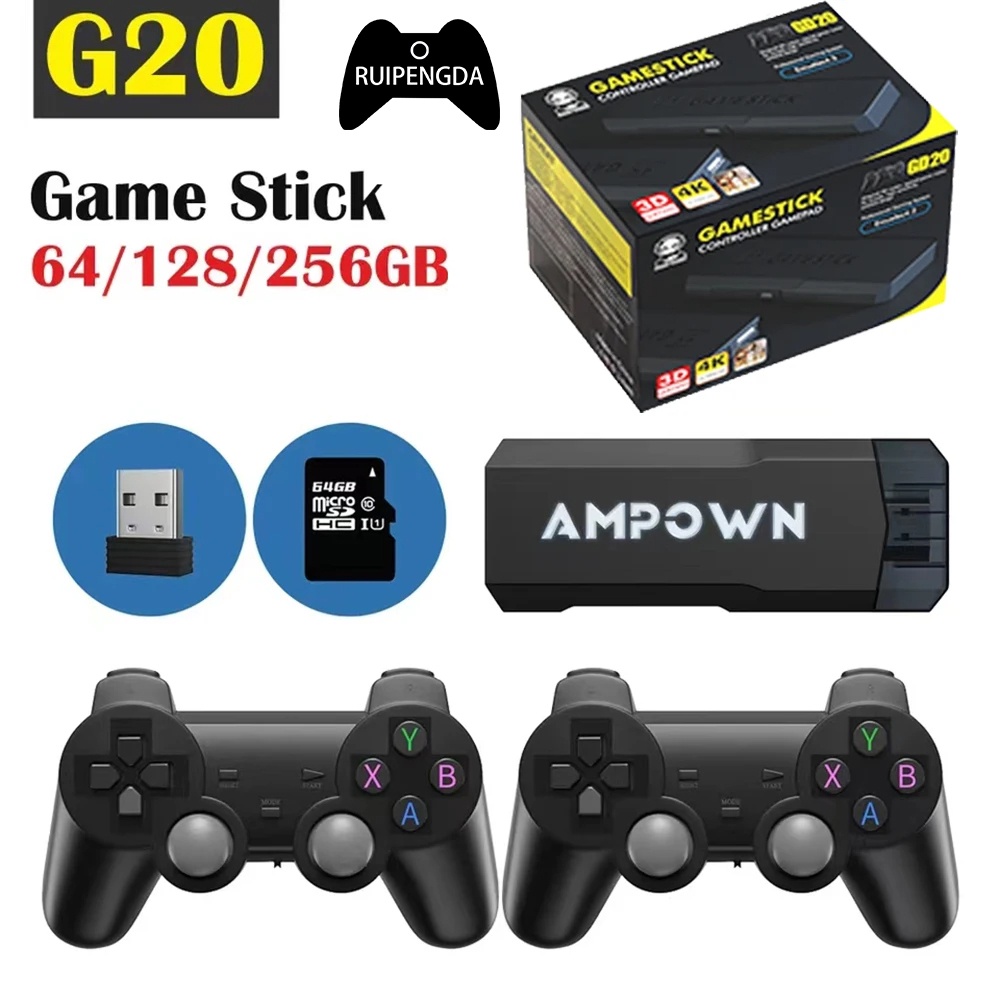 GD20 Game Console 4K TV Game Stick Built-in 700000 Retro Games Dual ...