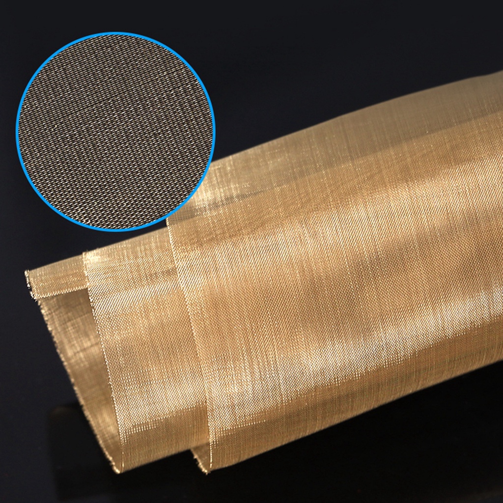 6-250 Mesh Woven Wire Brass Mesh Screen Metal Shielding Fabric Copper ...