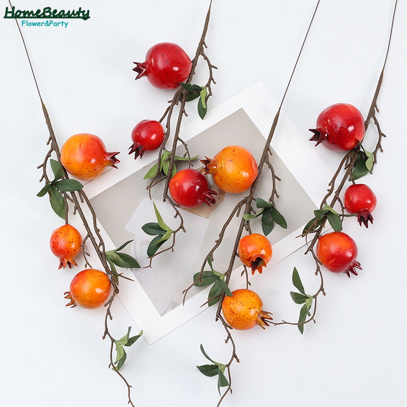 Simulated Pomegranate New Year Home Decoration CNY Artificial Fruit ...
