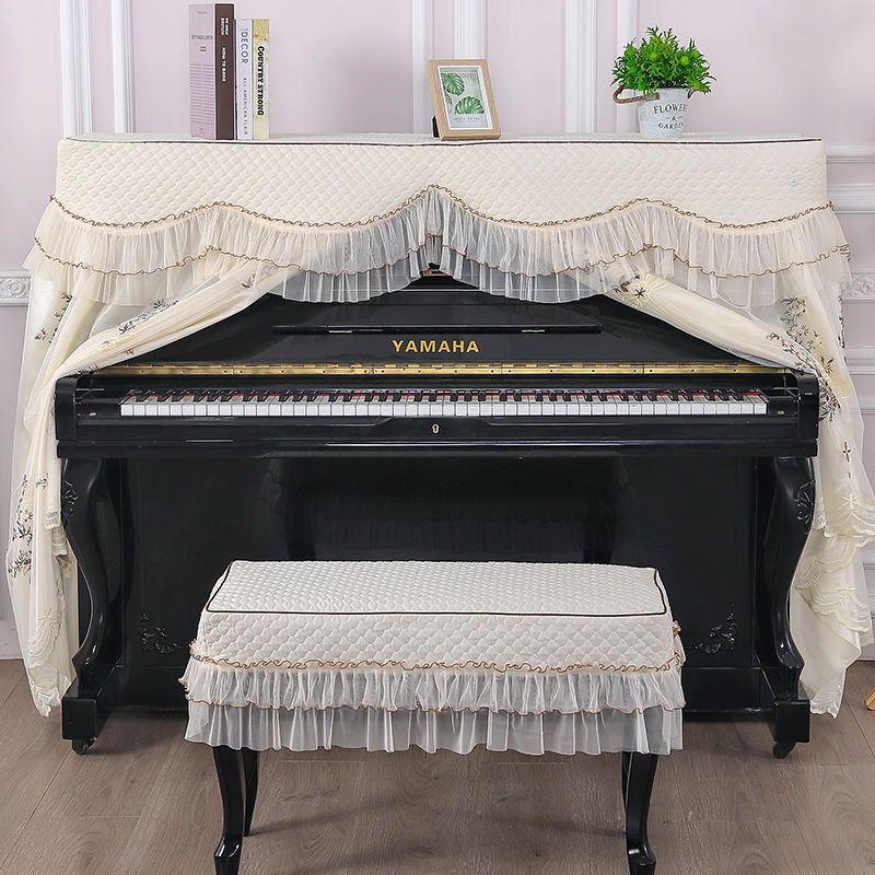 Piano Cover Modern Fabric Piano Full Cover High-grade Dust Cover ...
