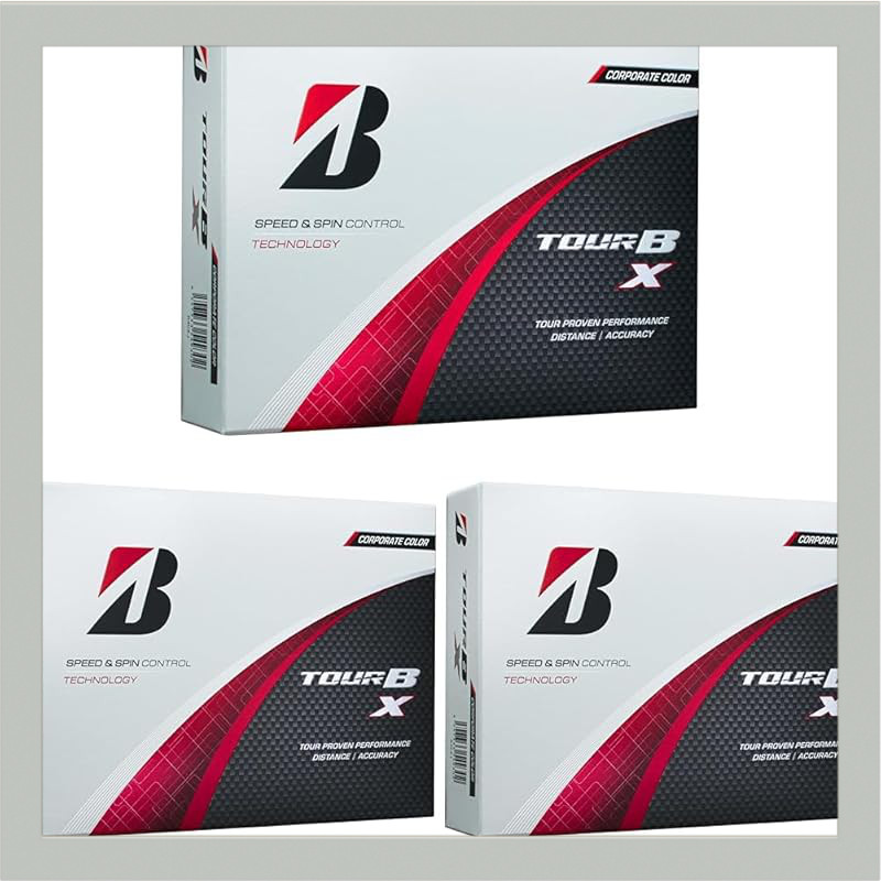 BRIDGESTONE Golf Balls TOUR B X 2024 Model, 12 balls included, Corporate Color B4CXJ (× 3 ...