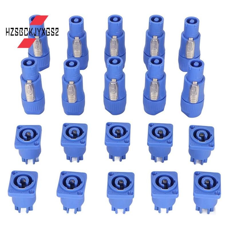 3 Pin AC Power Con Male and Female Connectors, Signal Input Jack for ...