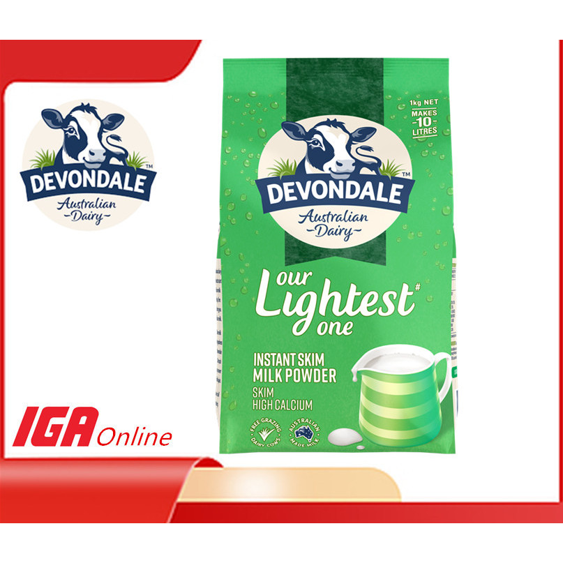 [EXP 07/2026] Devondale Lightest One Skim Milk Powder Low Fat ( 1KG ...