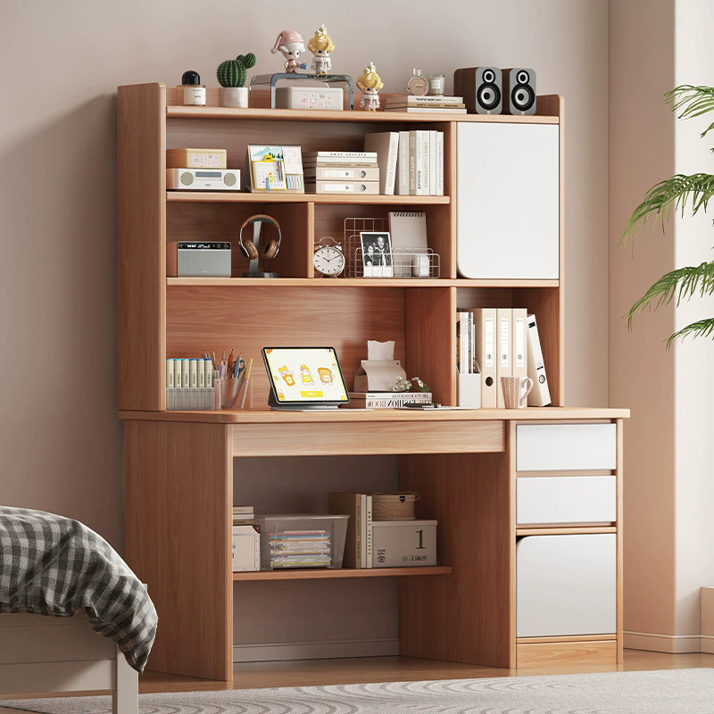 Office Desk Bookshelf Desk With Bookshelf Desktop Computer Desk Home ...