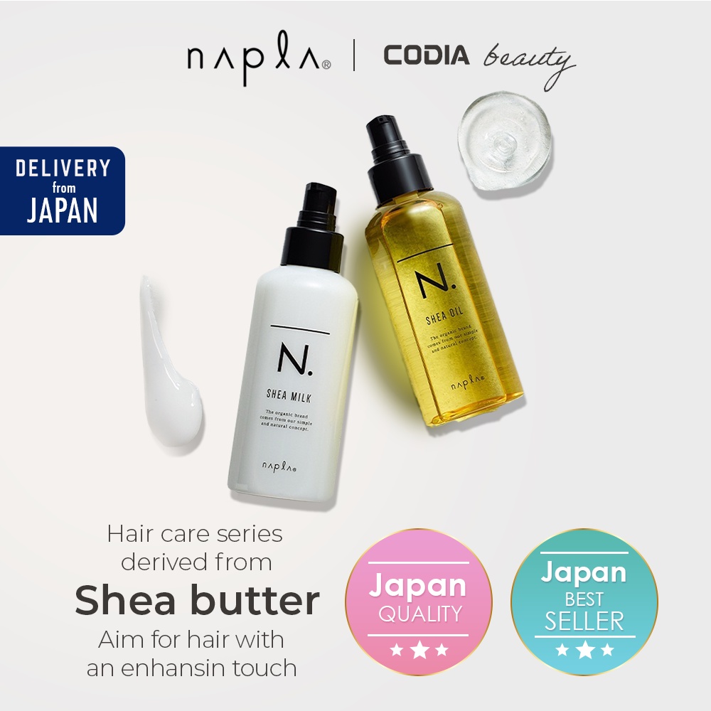 N. SHEA MILK 150g Hair Oil / Hair Treatment /For Dry/ Frizzy / Damaged Hair (Made in Japan ...