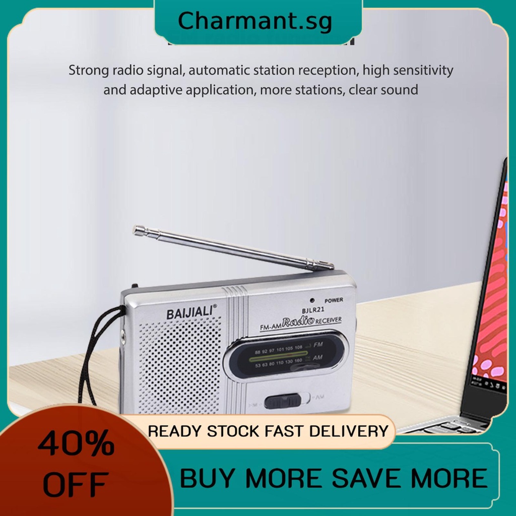 Mini AM/FM Radio AA Battery Powered Full Band Emergency Radio Receiver ...