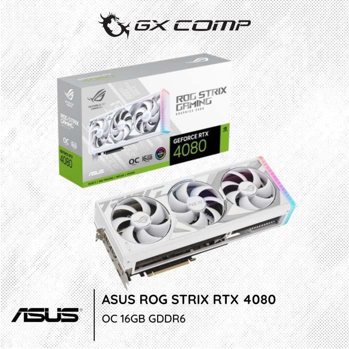 Vga Asus ROG Strix Geforce RTX 4080 16GB GDDR6X OC White Triple Fan ...