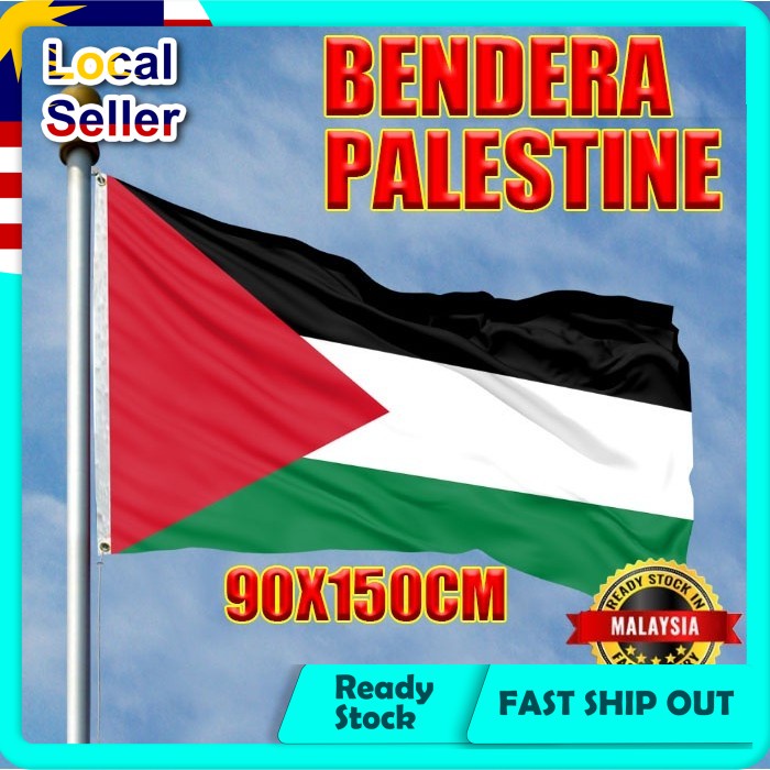 Bendera Palestin 90X150CM Flag Palestine Country Besar | Shopee Singapore
