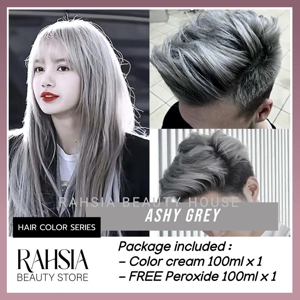 Ash Grey With Peroxide Professional Salon Hair Color Dye Cream 100ml ...