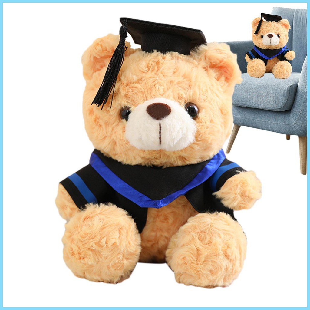 Graduation Bear 2024 23cm Graduation Stuffed Bear Toy in Gown Hat Soft ...