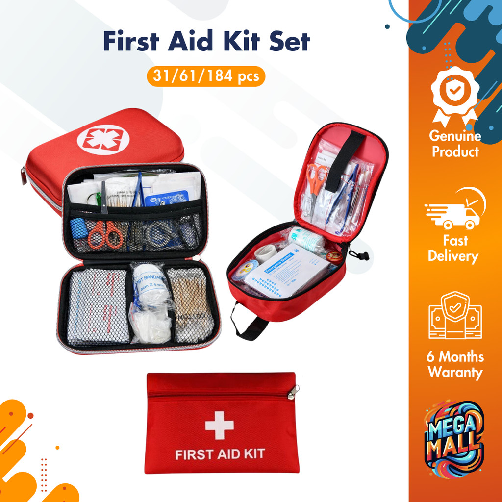 First Aid Kit 31/61/184pcs Set - Portable Emergency Medical Set for ...