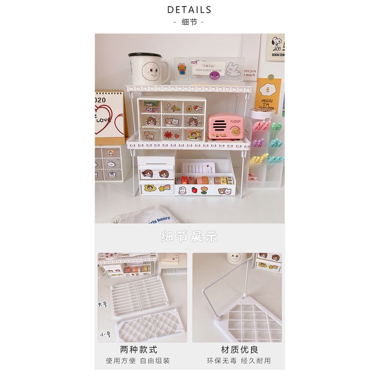 Korean Style Simple Foldable Storage Rack Student Desktop Organizer ...
