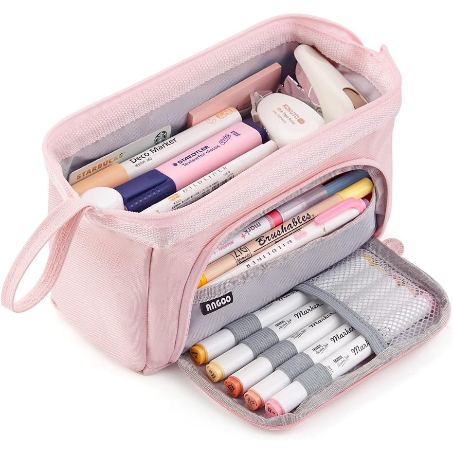 INS Pencil Case Big Capacity Pen Case 2 Layers Student Pencil Box ...