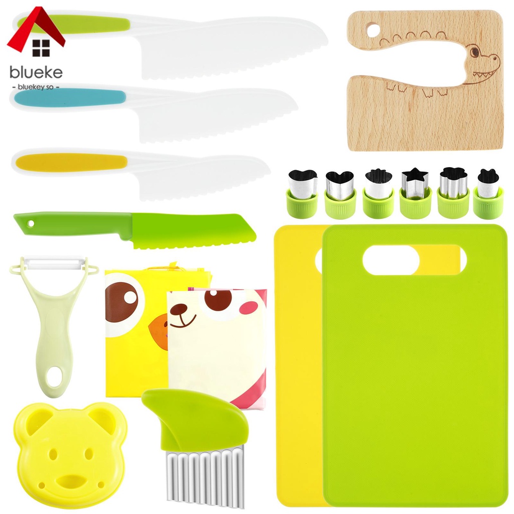 18Pcs Kids Cooking Cutter Set Safe Reusable Toddler Kitchen Cutter Set ...