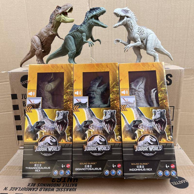 Mattel Jurassic World Vocal Tyrannosaurus Rex, Giganotosaurus, Tyrannus ...