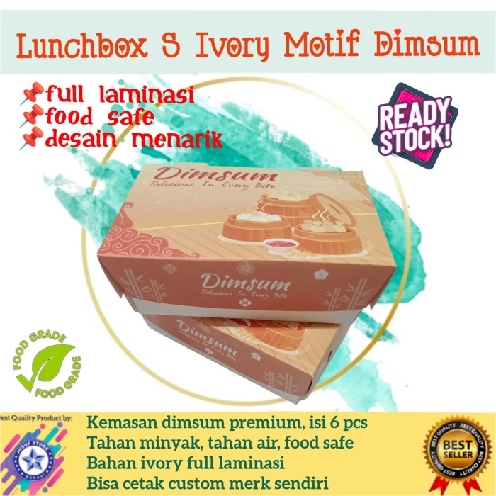 Dimsum Motif Food Box - S ivory dimsum Simple pack | Shopee Singapore