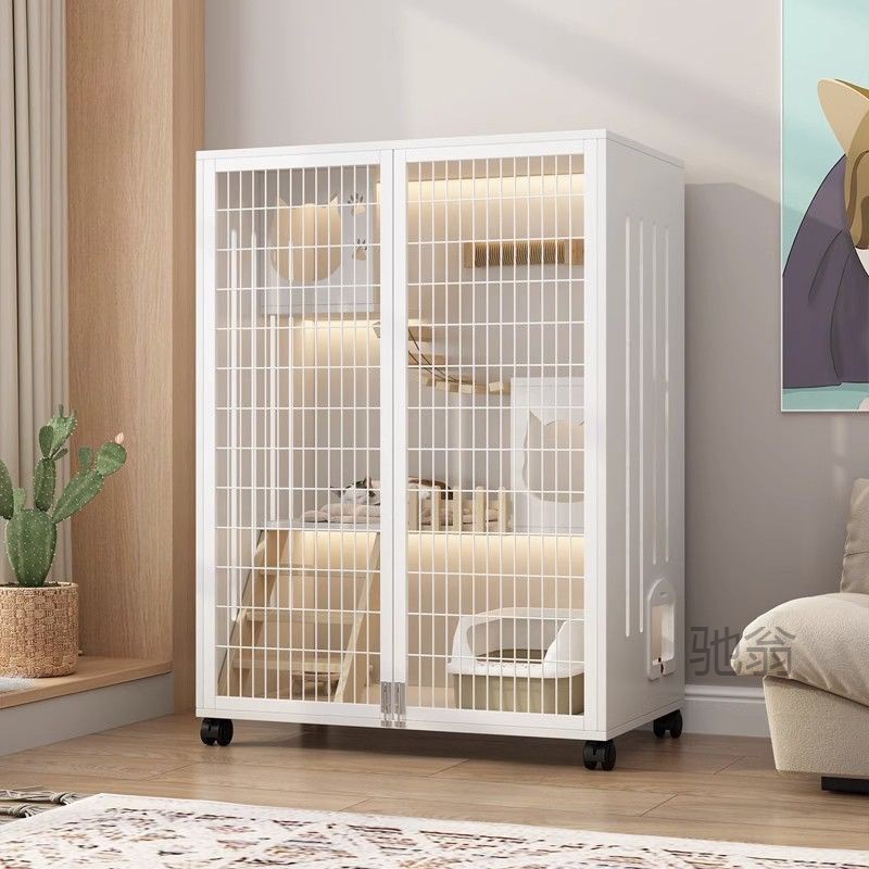 FootfCat Villa Solid Wood Cat Cage Super Large Free Space Cat House Home Indoor Luxury Cat Nest ...