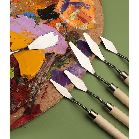 7Pcs/Set Paint Palette Knives Stainless Steel Oil Painting Knives ...