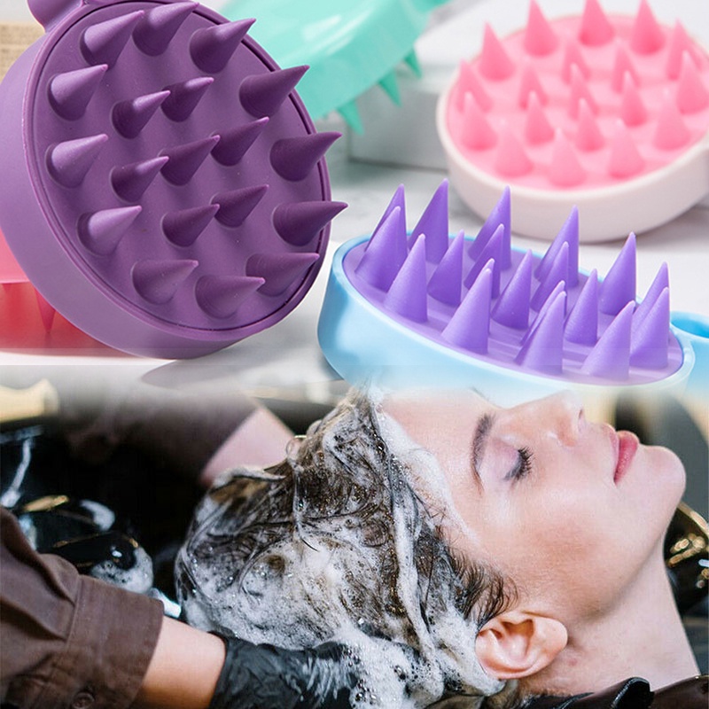 Silicone Scalp Massage Comb Shampoo Scalp Massage Hair Brush Hair ...