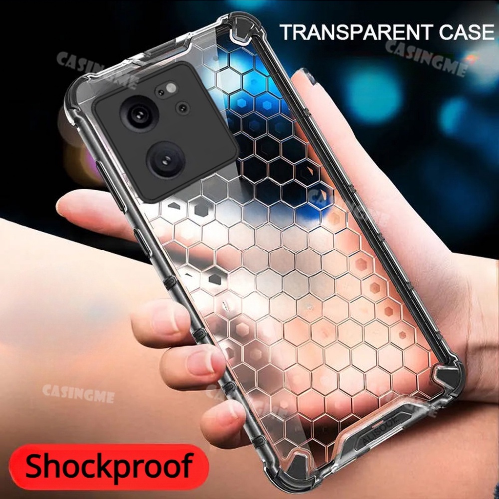 Xiaomi 13T Pro 2023 Shockproof Bumper Transparent Honeycomb Casing For ...