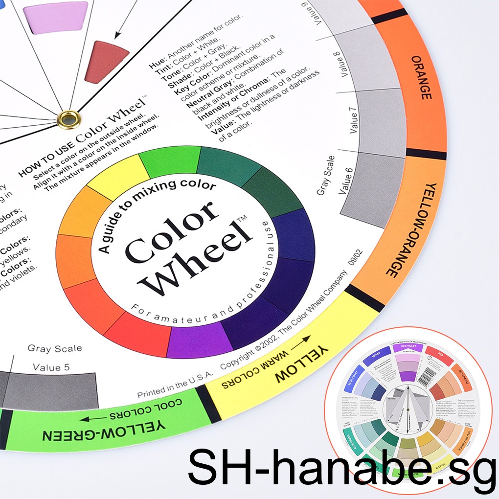 Color Wheel Coating Colors Mixing Chart Portable Easy Identify Blending ...