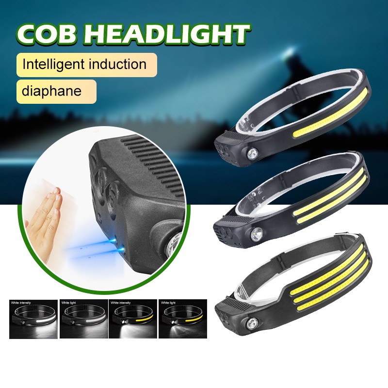 Rechargeable Waterproof Headlamp Flashlight Glare Headlight USB ...