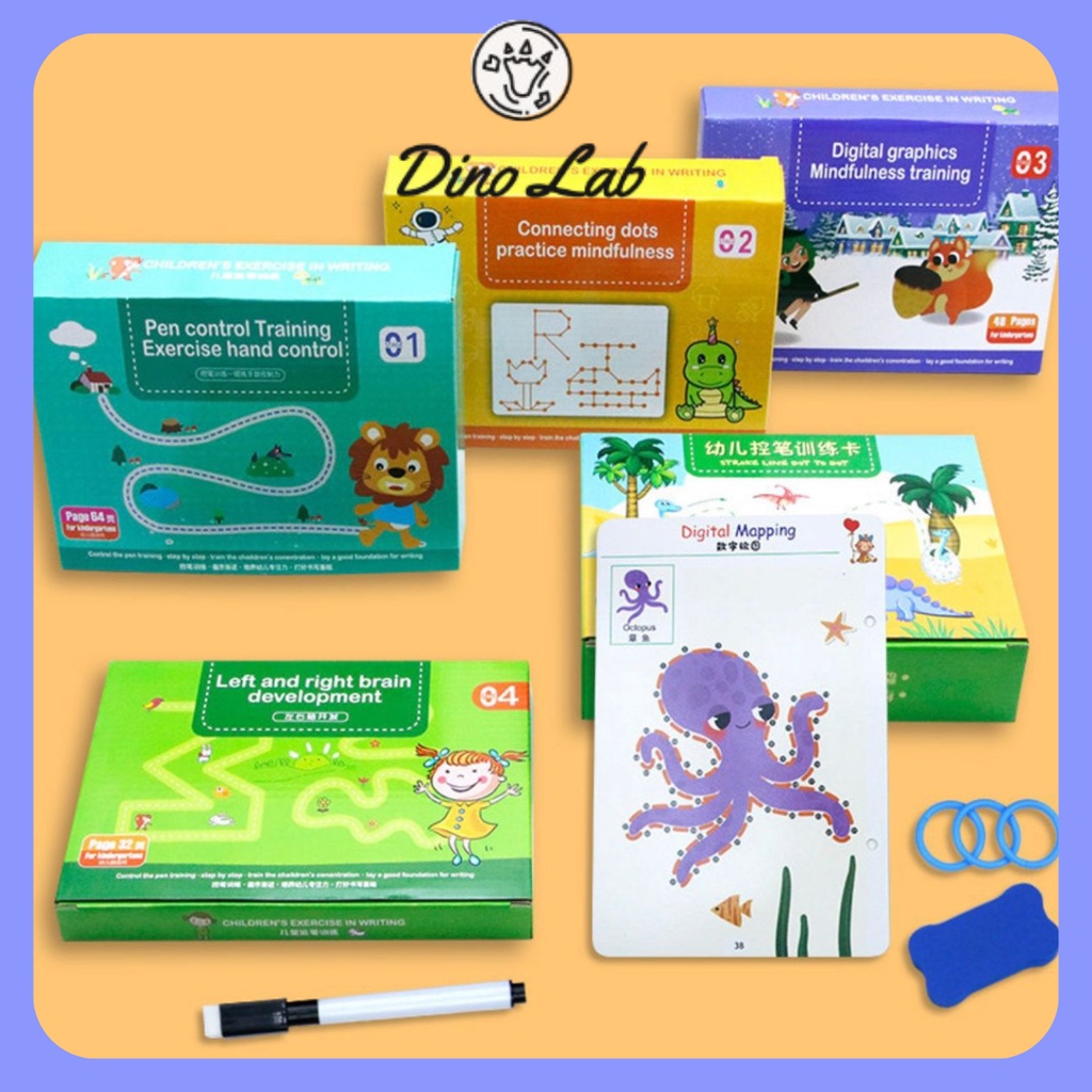 Kid Magical Tracing Work Material with Erasable Pen Control Educational ...
