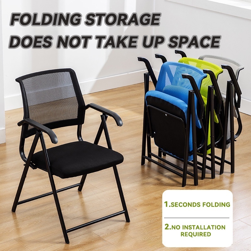 【Installation Free】Foldable Chair Portable Office Chair Mesh Backrest ...