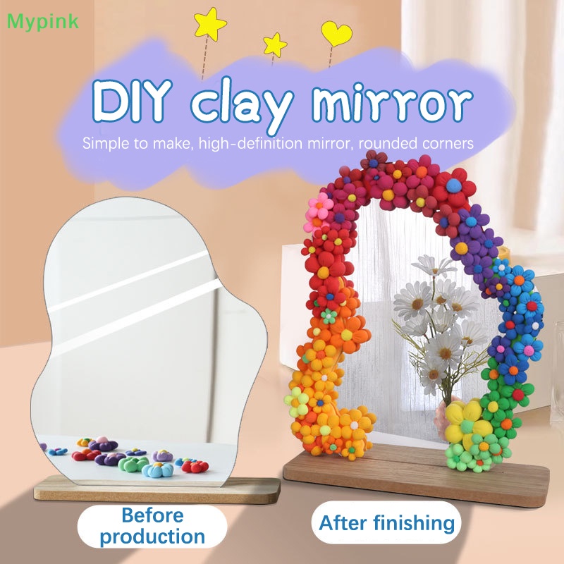 Mypink DIY Cloud Shape Irregular Vanity Mirror Frameless Acrylic Makeup ...