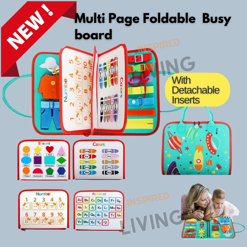 [ Next Day Delivery ] Gift Boxes Montessori Toy Toddler Busy Board ...