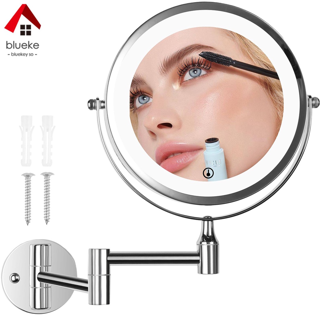 Lighted Makeup Mirror Wall Mounted Vanity Mirror with 21 LED Lights ...