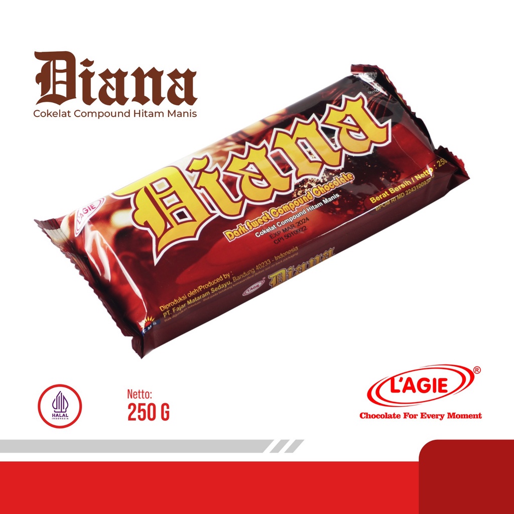 Lagie DIANA Chocolate Blocks 250gr, Lagie DIANA Chocolate Bars, Lagie ...
