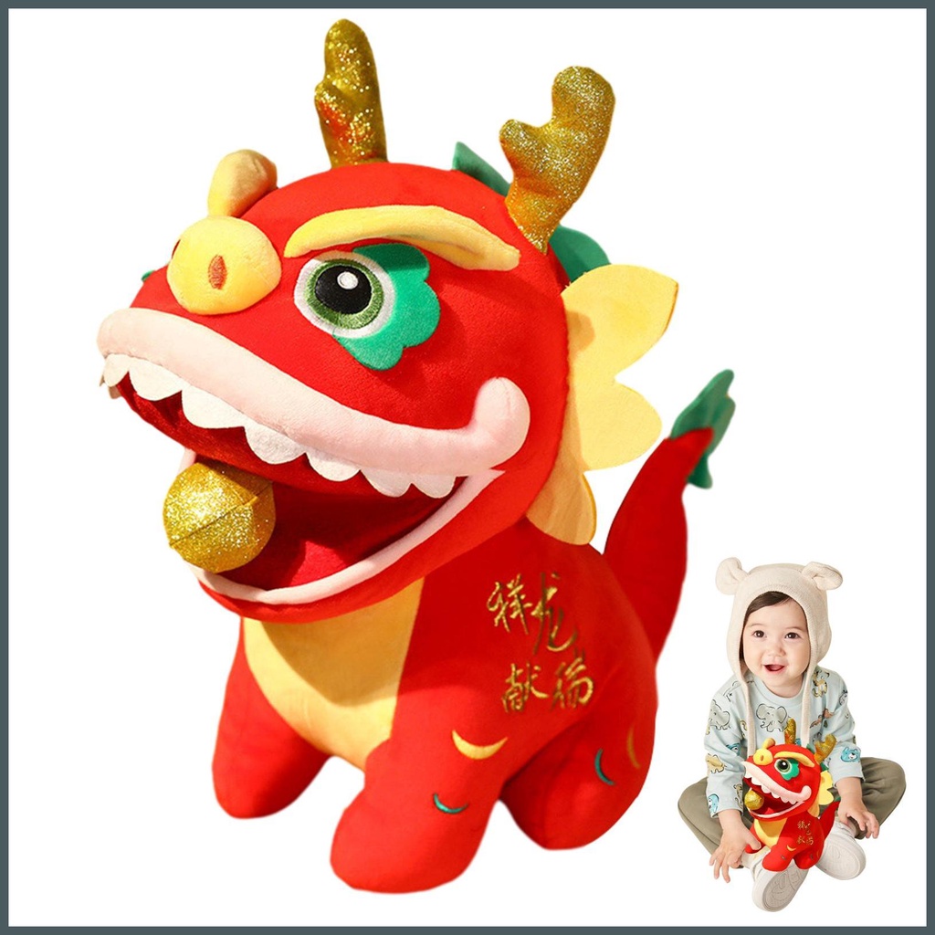 2024 Year Of The Dragon Doll Huggable Realistic Dragon Mascot Doll ...