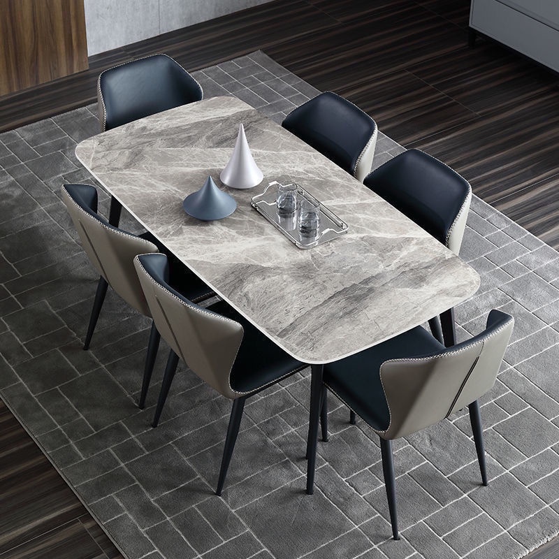SG Sales Stone Plate Dining Table Home Dining Table Modern Simple and ...