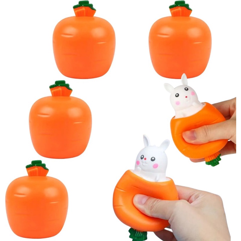 Animal Squeeze Toys Carrot Rabbit Fidget Toys Bunny Stress Relief ...