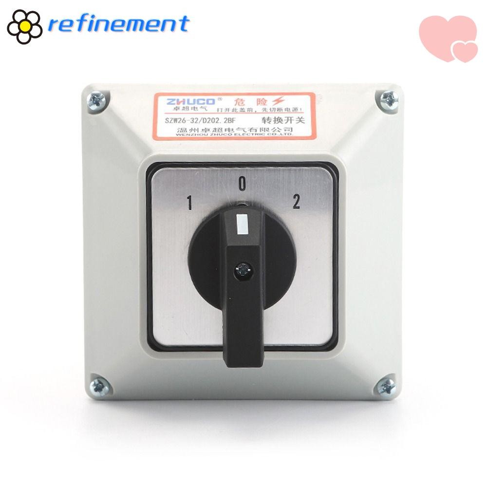 REFINEMENT Rotary Changeover Switch, 3 Position 32A Universal Selector ...