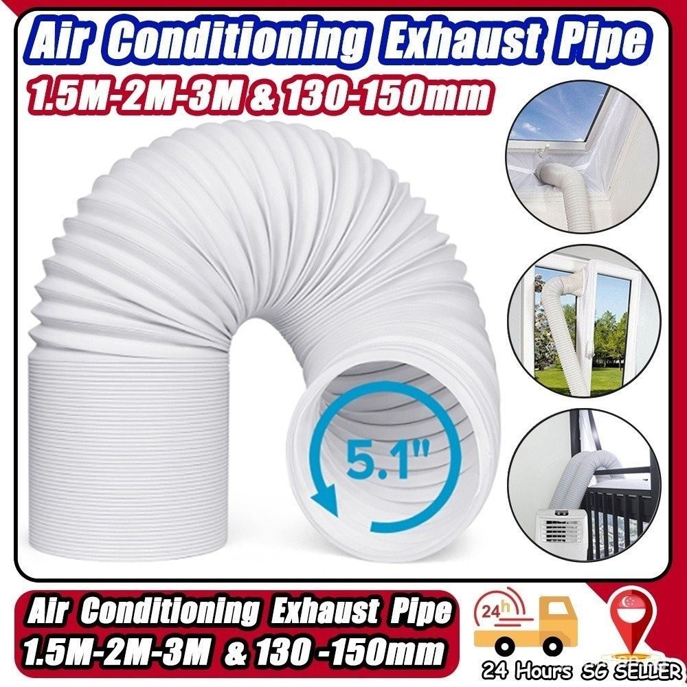 【SG local send】portable aircon hose/aircon hose/aircon pipe /130/150cm ...