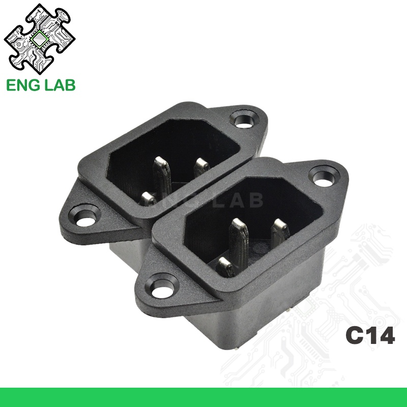 ENGLAB C14 AC Female Connector, Rating 10A/250V PDU Style For Electric ...