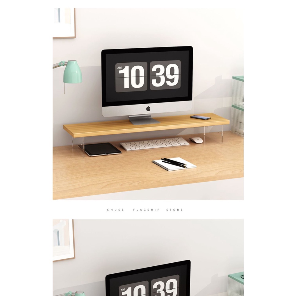 YOOKE Office desk, desktop computer, elevated minimalist desktop ...